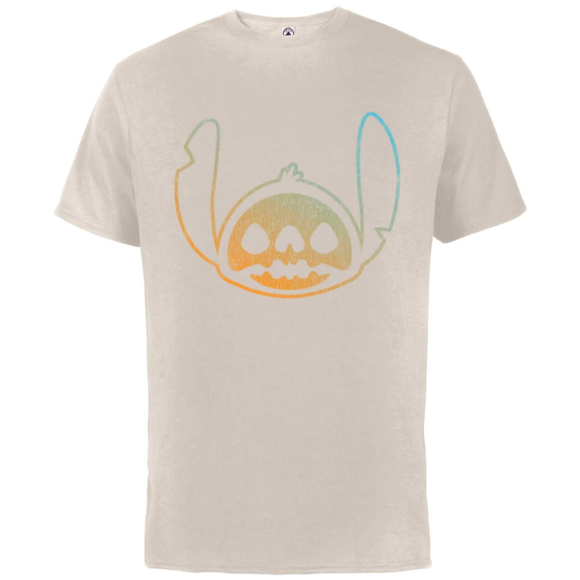 Disney Stitch Face Halloween - Short Sleeve Cotton T-Shirt for Adults ...