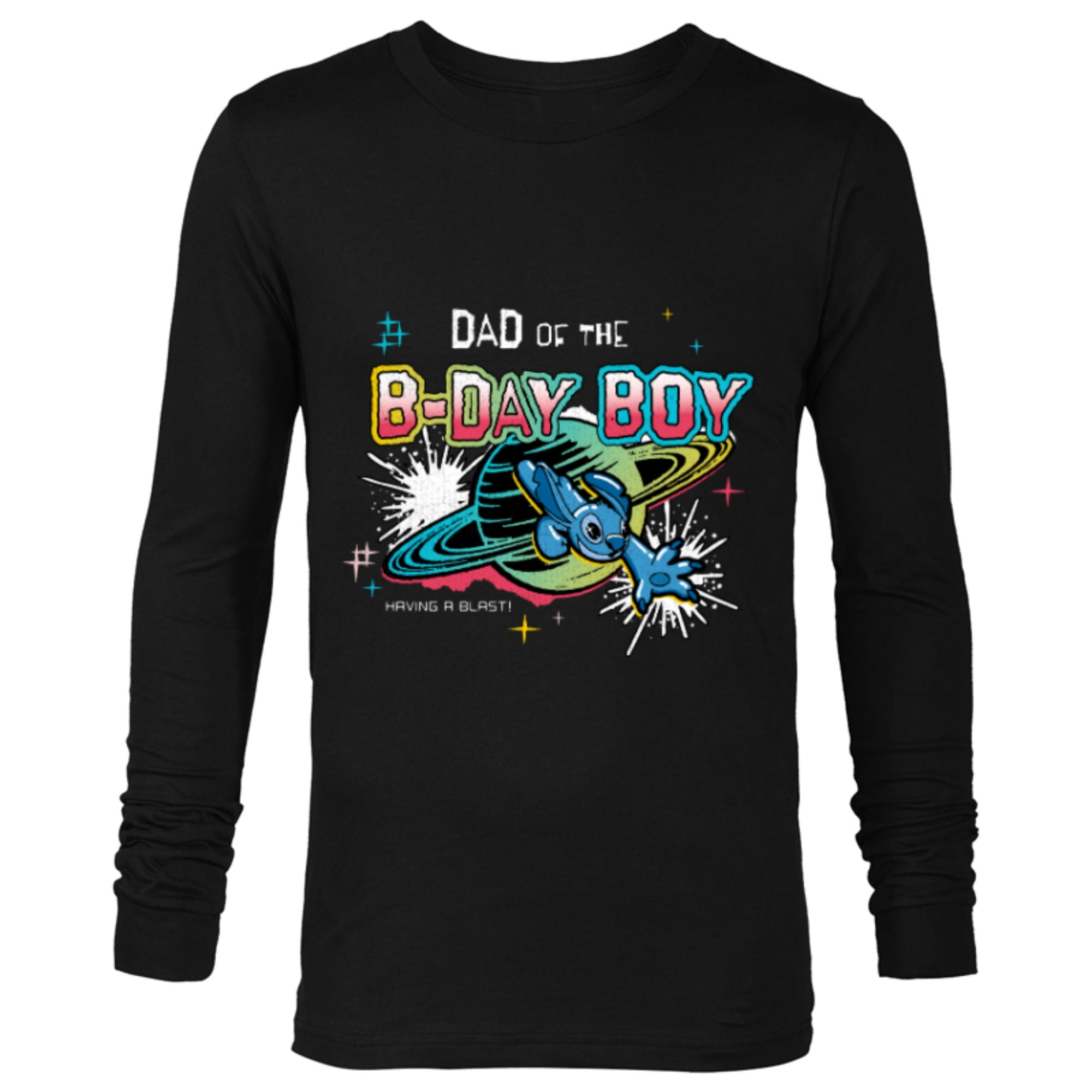 Disney Stitch Family Shine Dad of the B-Day Boy Birthday - Long Sleeve ...