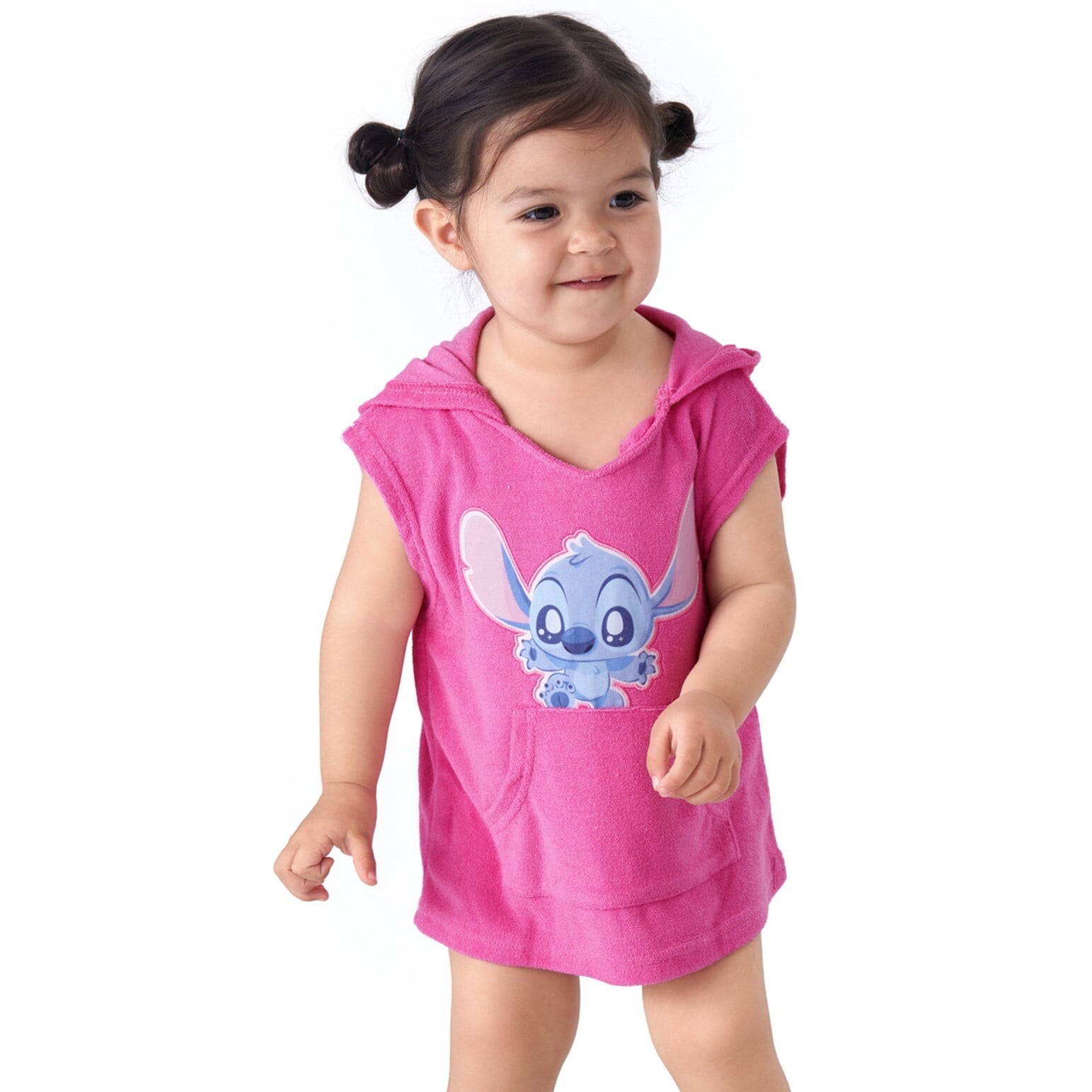 Disney Stitch Girls Swim Cover-up Towel Cotton Graphic Character Print ...