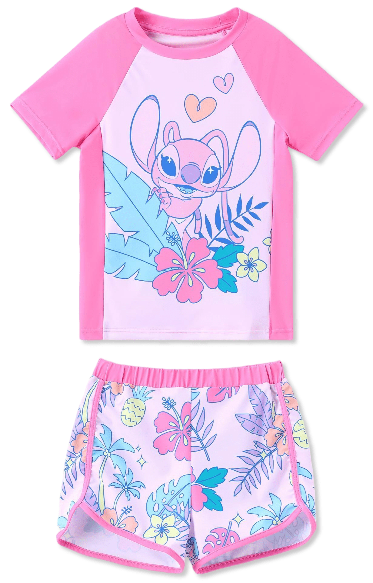 Disney Stitch Girls Swimsuits, 2-Piece Set, Sizes 6-12 - Walmart.com