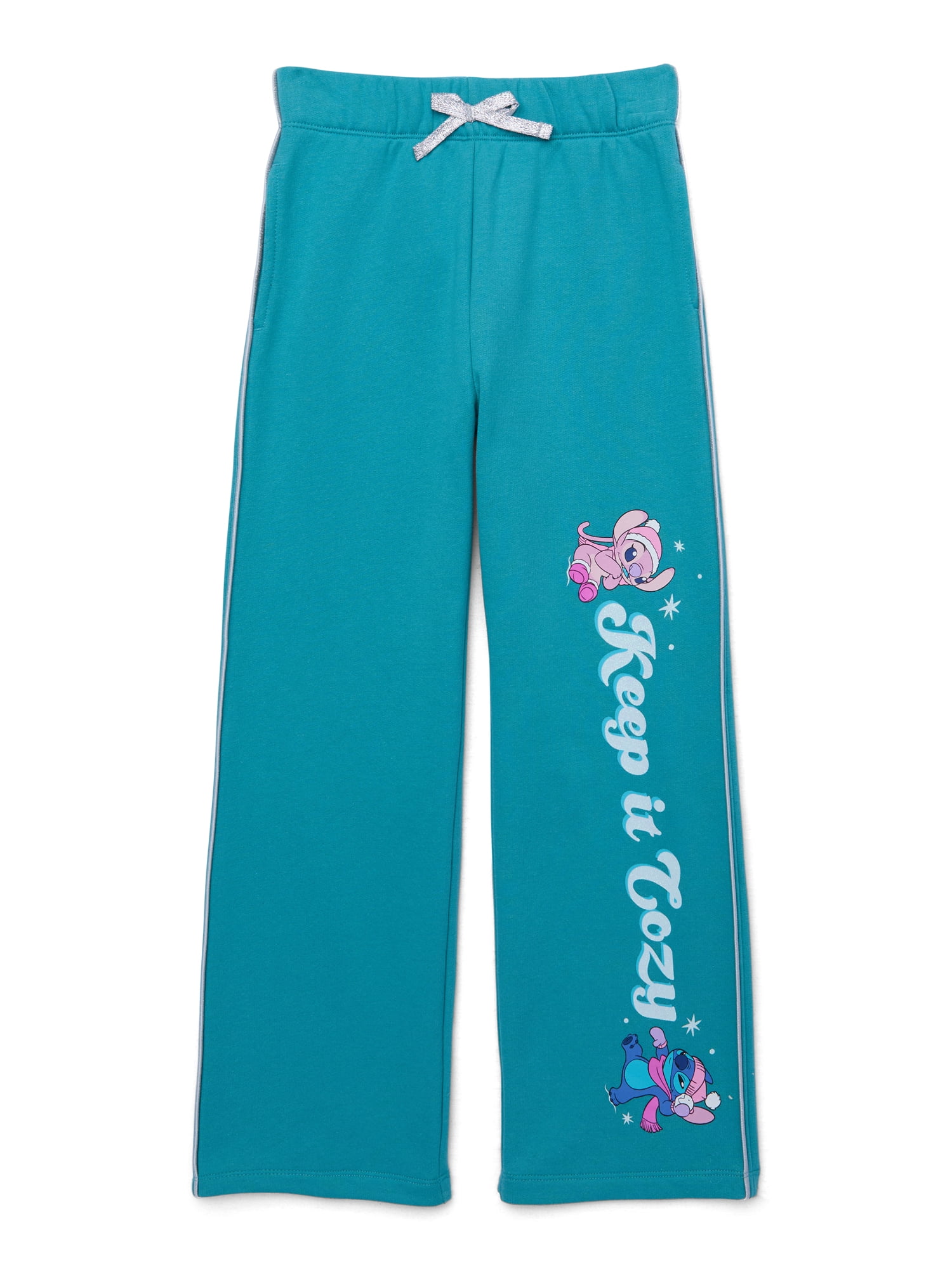 Disney Stitch Girls Winter Graphic Print Sweatpants, Sizes 4-16 ...
