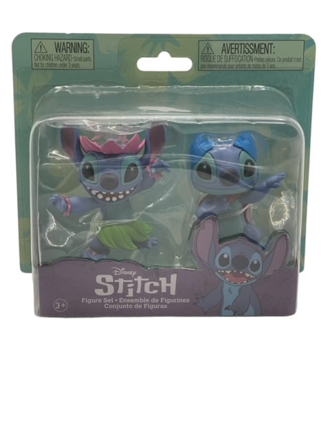 Disney Stitch Hula/Superhero Stitch Figure Set 2-Count - Walmart.com