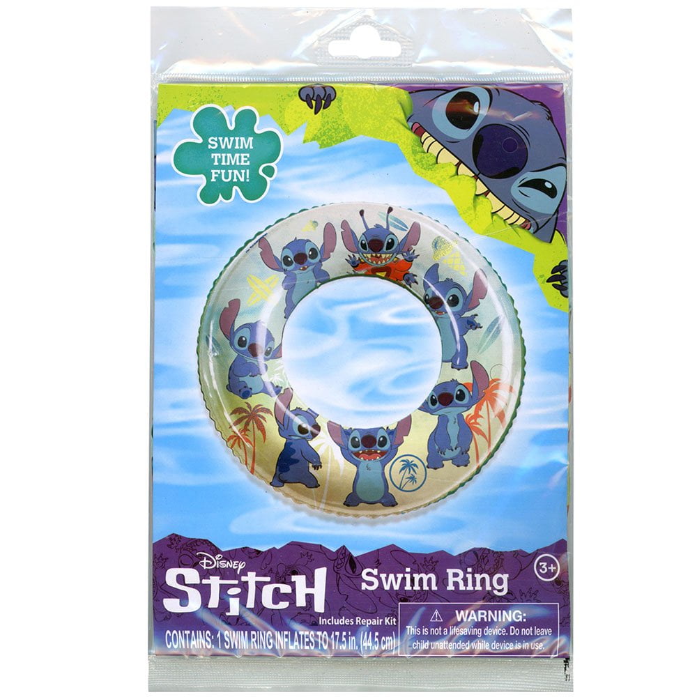 Disney Stitch Inflatable Swim Ring & 1pk Splash Goggles - Walmart.com