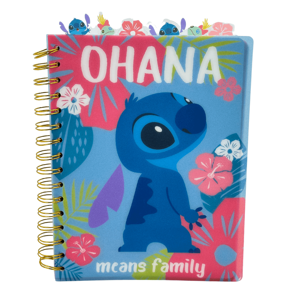 Disney Lilo and Stitch Ohana Spiral Notebook - Diary for School, Adults ...