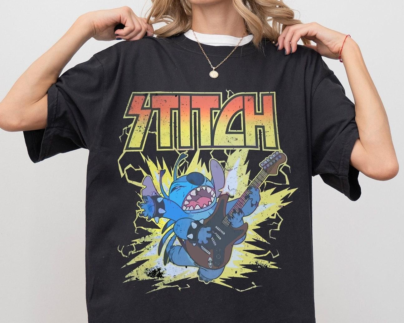Disney Stitch Lightning Shirt, Stitch Rock Shirt, Vintage Stitch Shirt ...