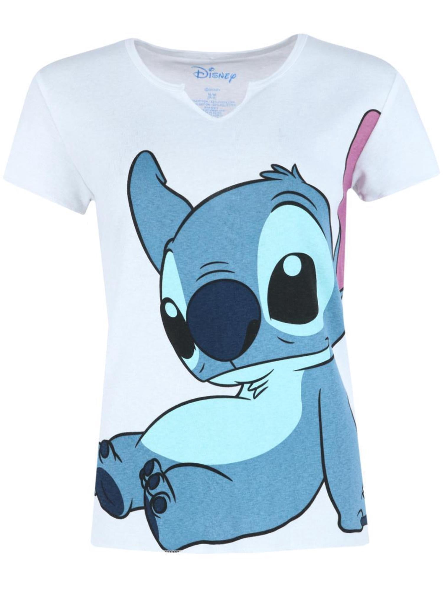 Disney Stitch Lean Junior Ladies V-Neck Top - Walmart.com