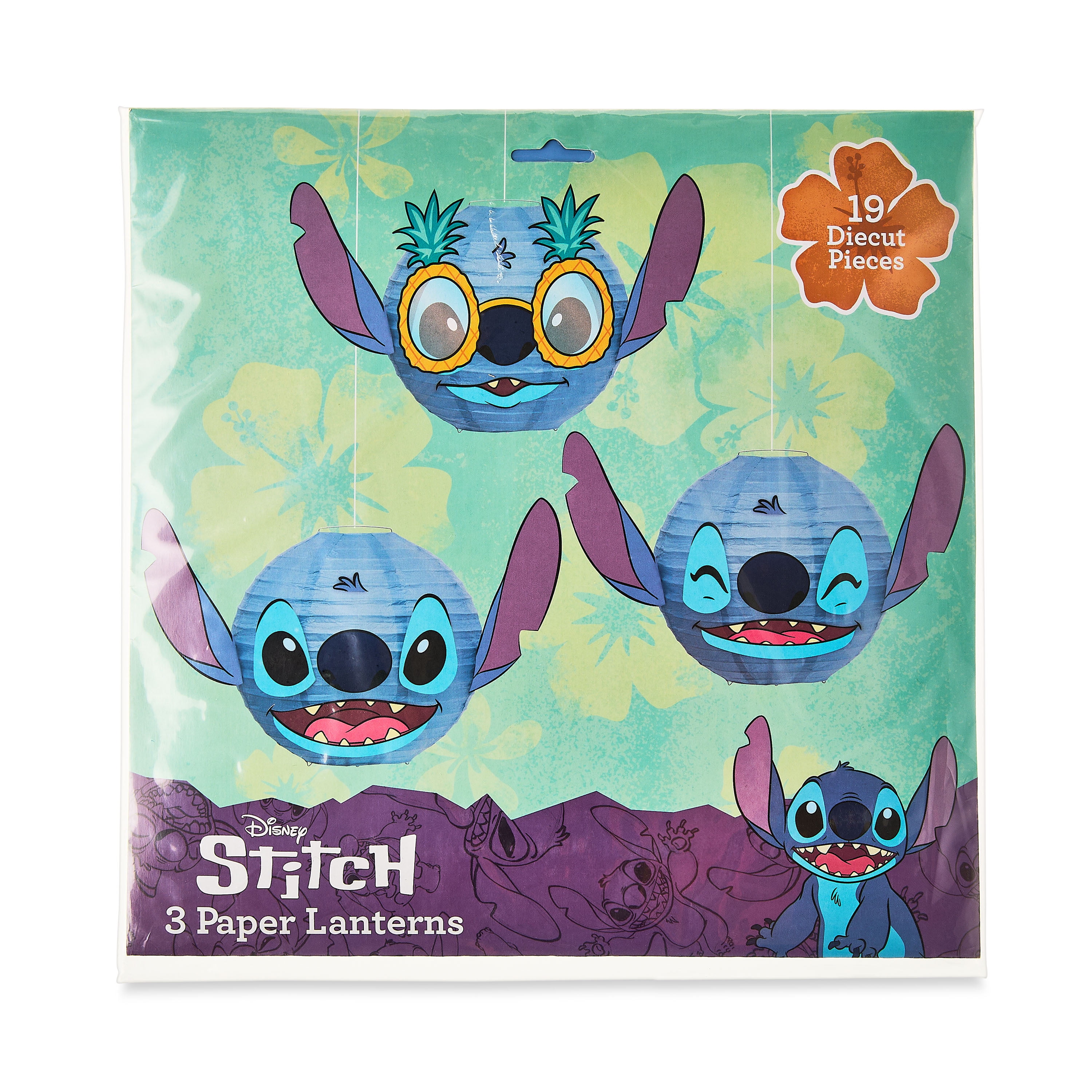 Disney Stitch Luau Multicolor Paper Lanterns, 3ct - Walmart.com
