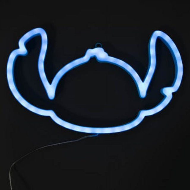 Disney Stitch Neon LED Light-Up Wall Decor 11.8 in x 7 IN, LED Neon ...