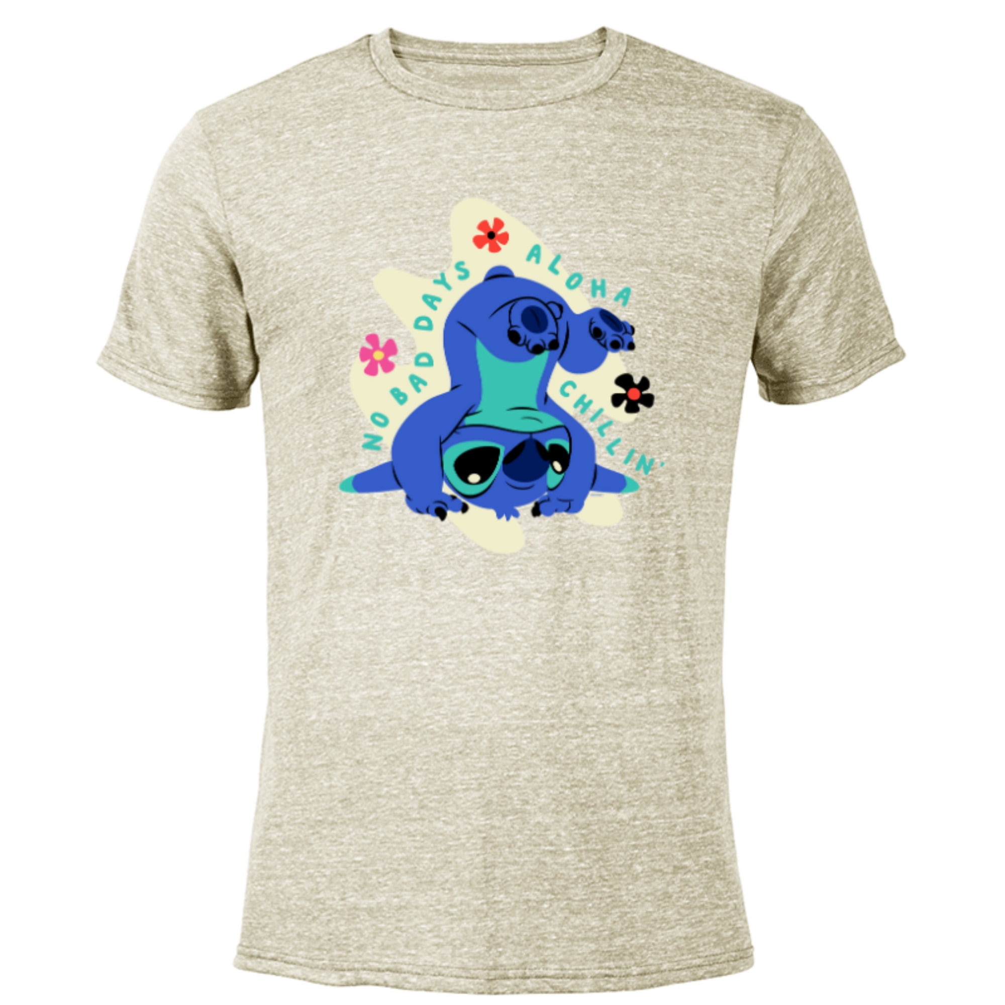 Disney Stitch No Bad Days Aloha Chillin’ - Short Sleeve Blended T-Shirt ...