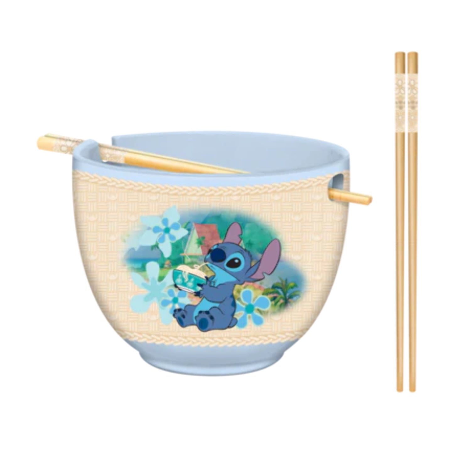 Disney Lilo and Stitch 20oz Ceramic Ramen Noodle Bowl with Chopsticks ...