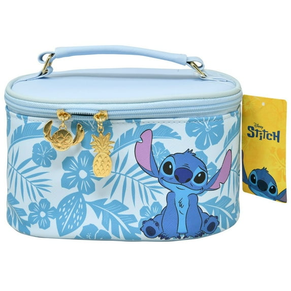 Disney Stitch Cosmetics Vanity Pouch Bag Make Up Tote Authentic Metal ...