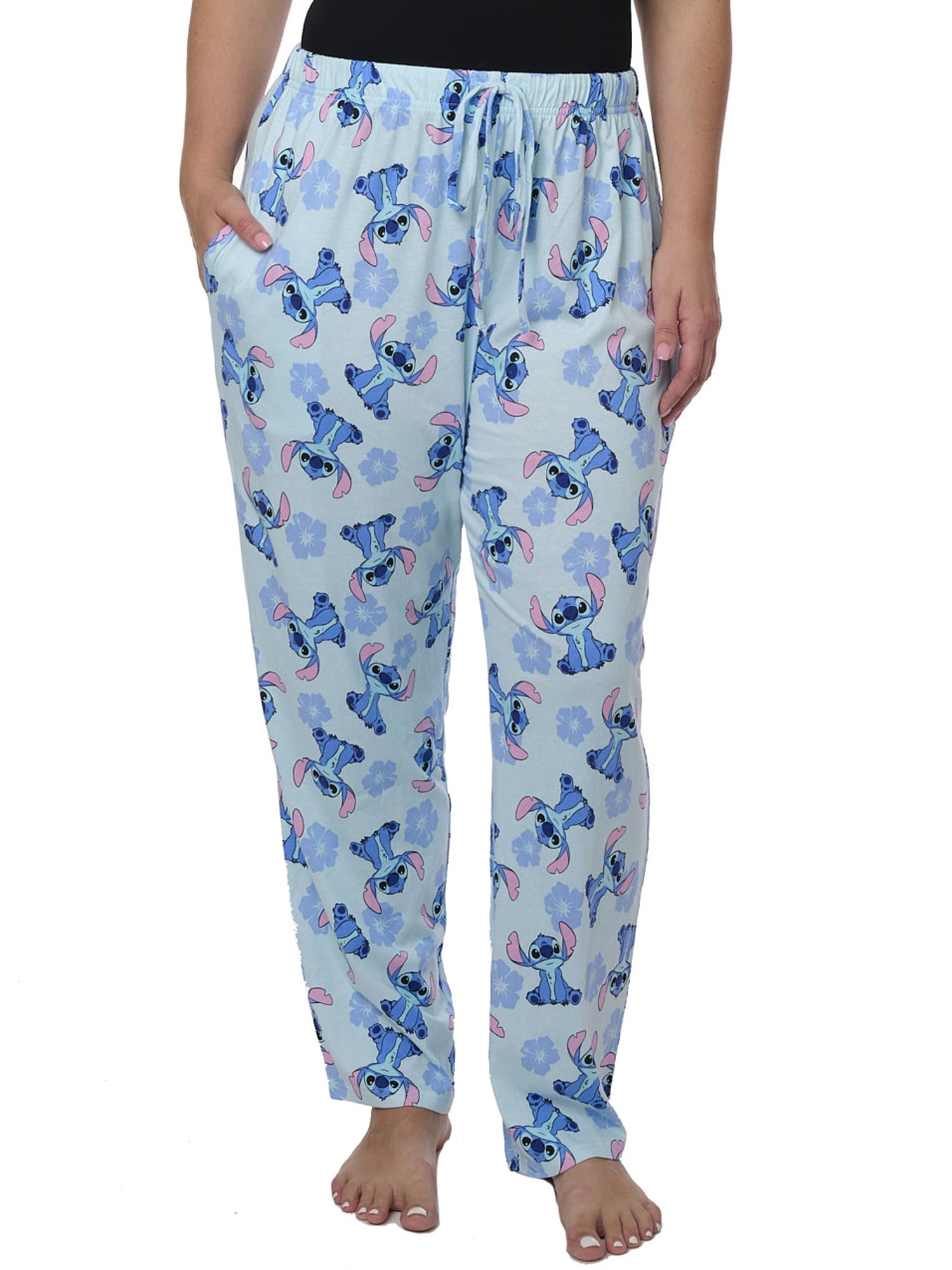 Disney Stitch Pajama Pants Loungewear Hibiscus Floral Womens Plus Size ...