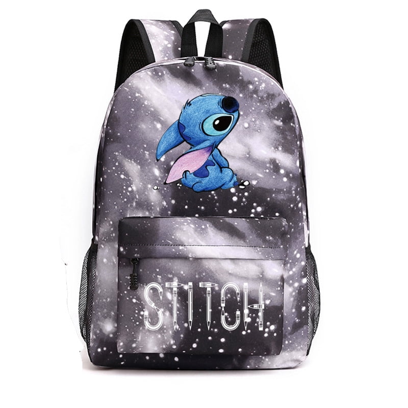 Disney-Stitch Pattern Backpack: Adorable Kawaii Design for School ...