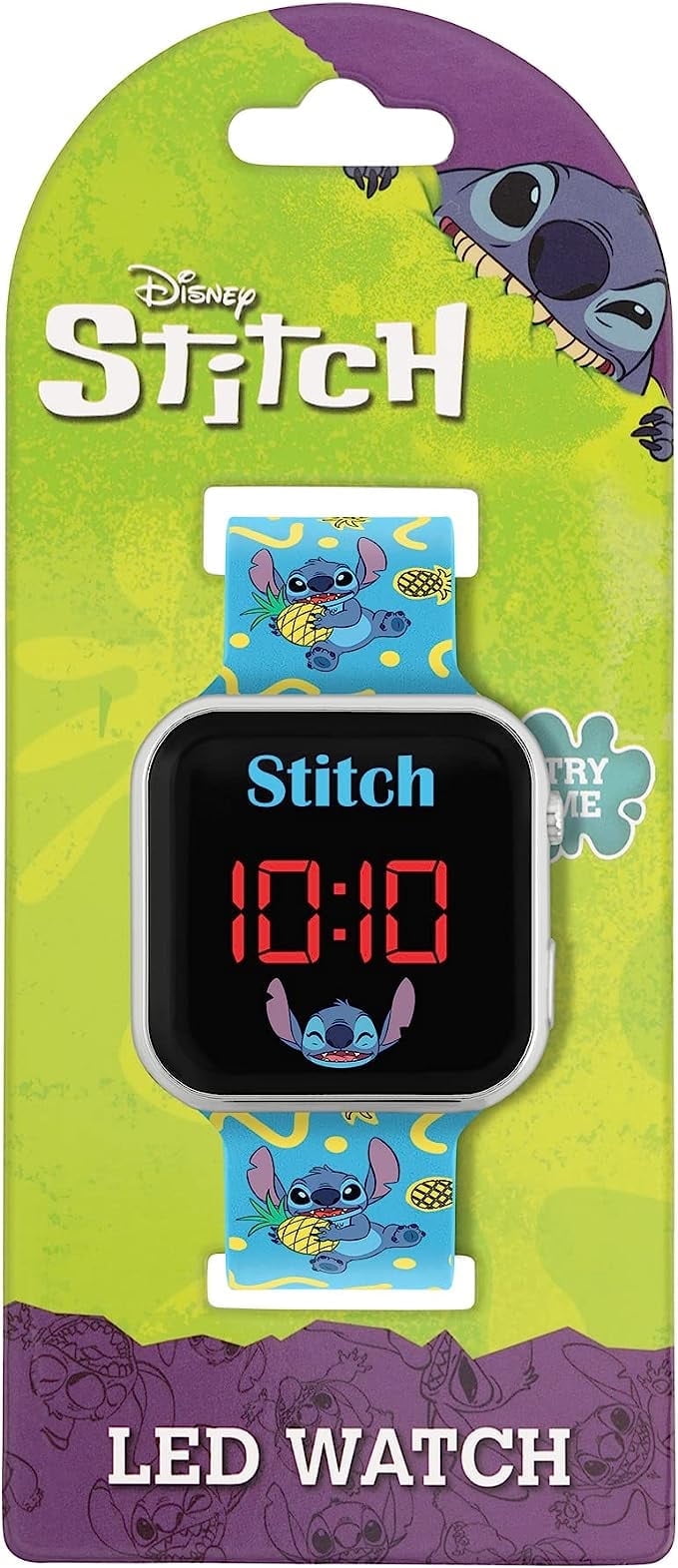 Disney Lilo and Stitch Kids Digital Watch, Pineapples Design, 35mm LED ...