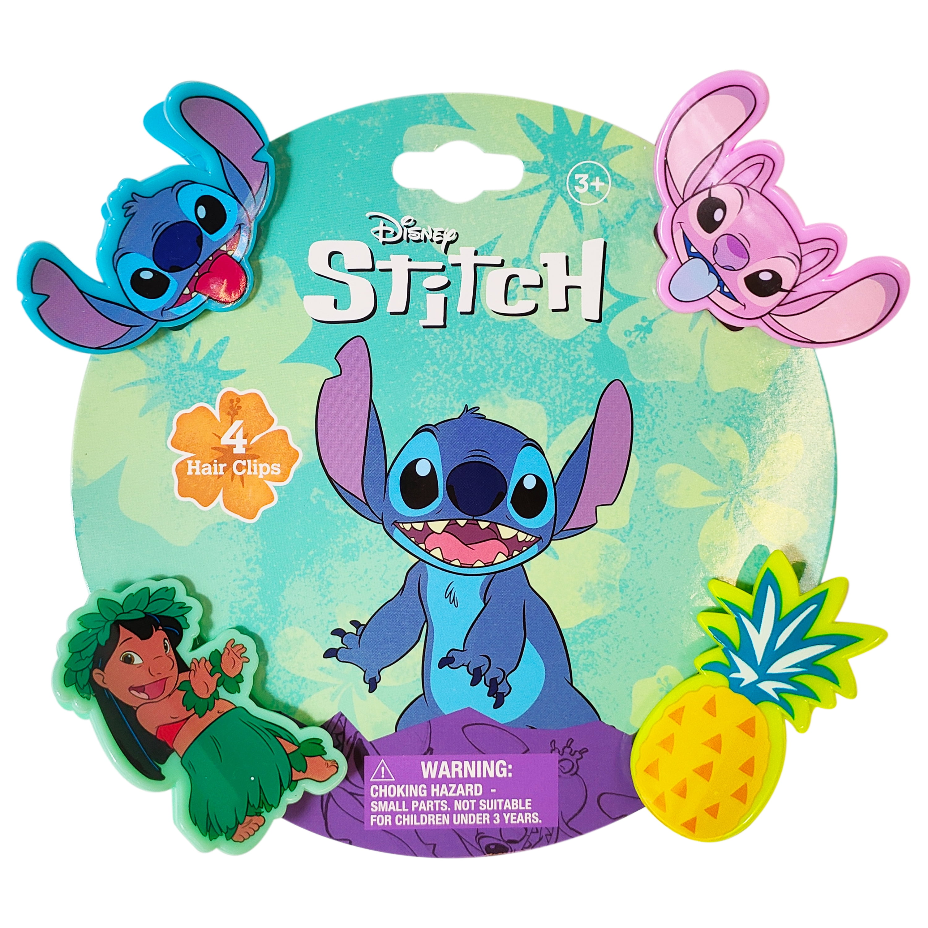 Disney Stitch Plastic 4pc Hair Claw Clips - Walmart.com