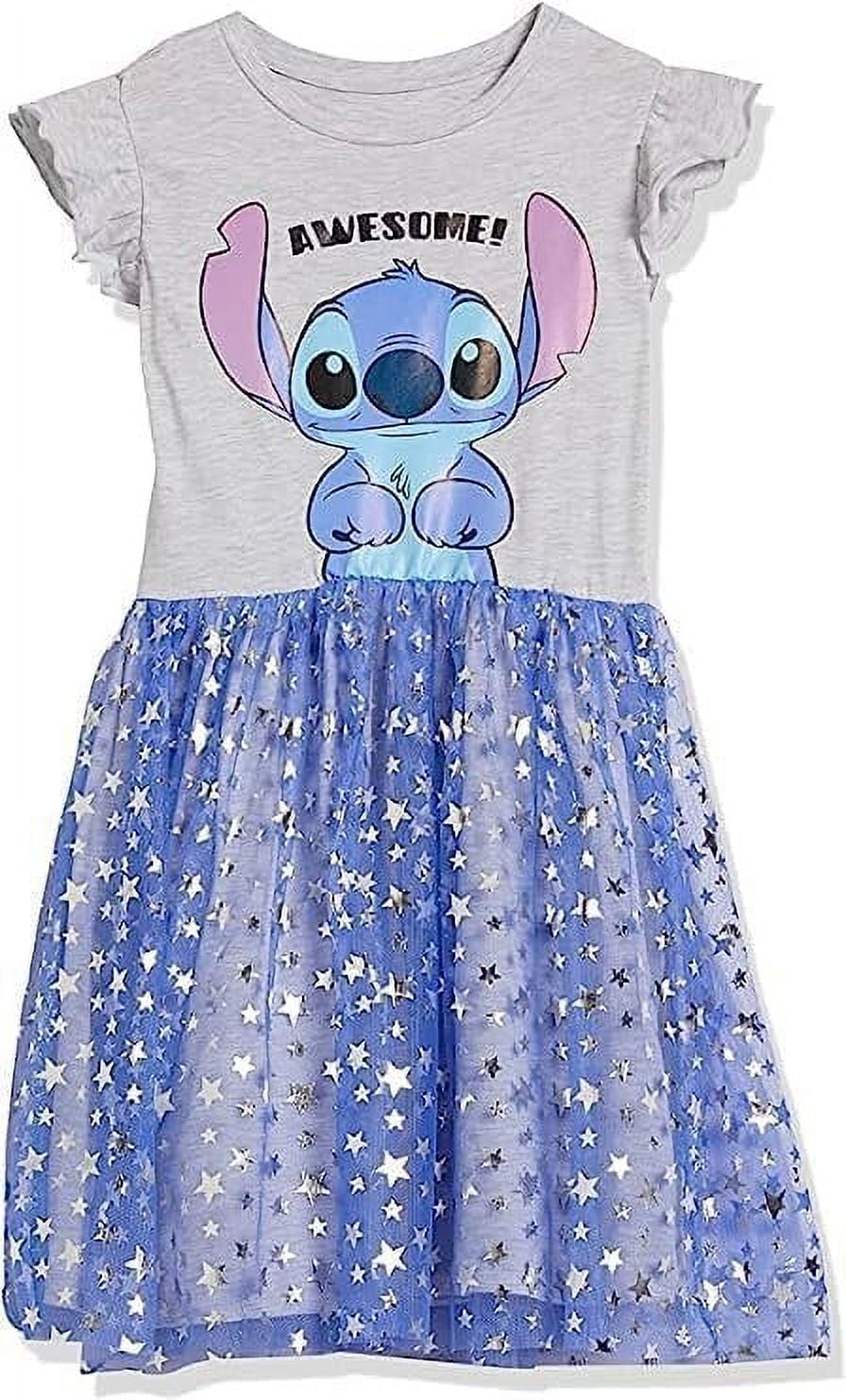 Disney Stitch Ruffle Sleeve Tulle Dress-Girls Sizes 4-16 - Walmart.com