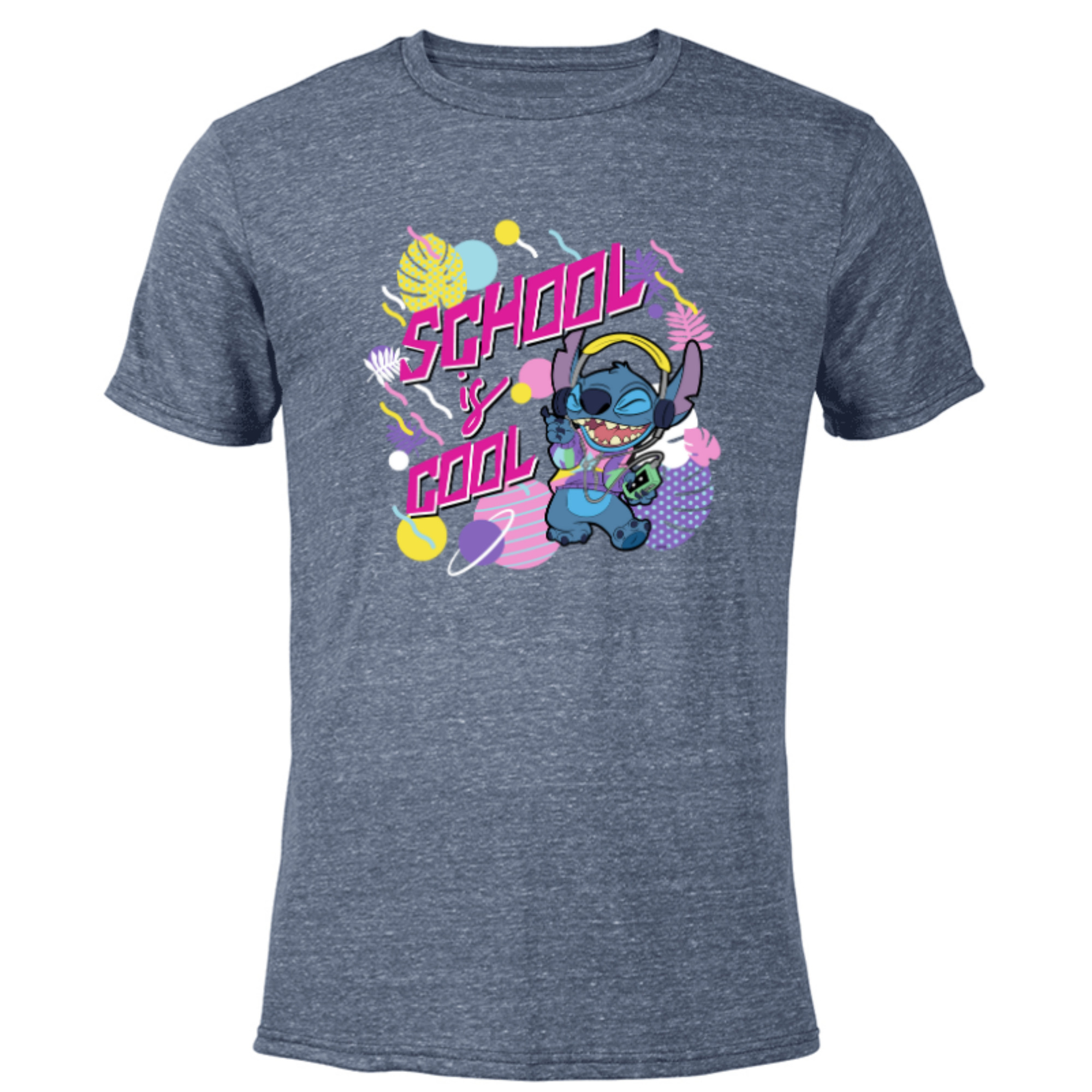 Disney Stitch School is Cool - Short Sleeve Blended T-Shirt for Adults ...