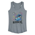Disney - Stitch Sit Floral - Women's Any Way Short Sleeve Graphic Dress ...