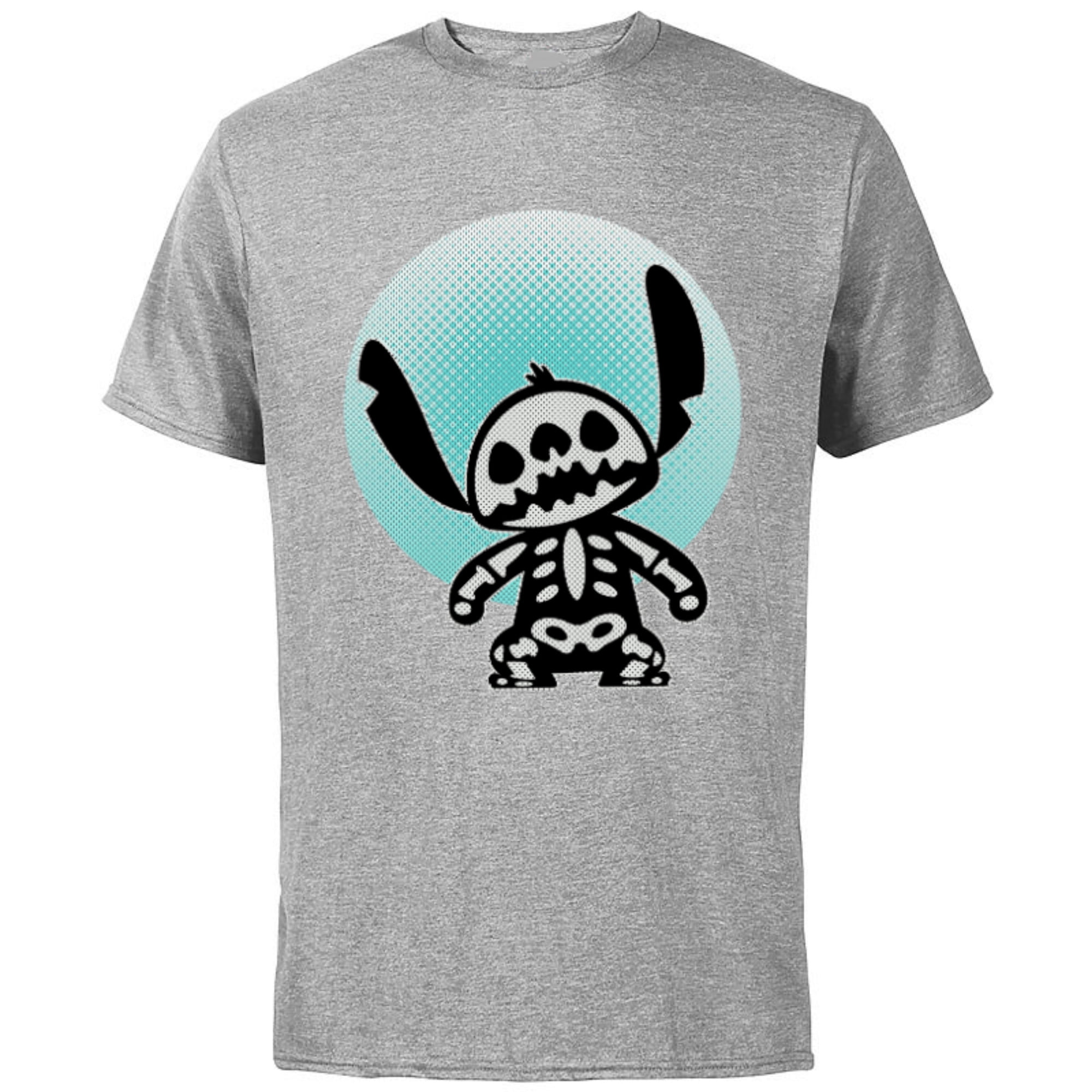 Disney Stitch Skeleton Halftone - Short Sleeve Cotton T-Shirt for ...