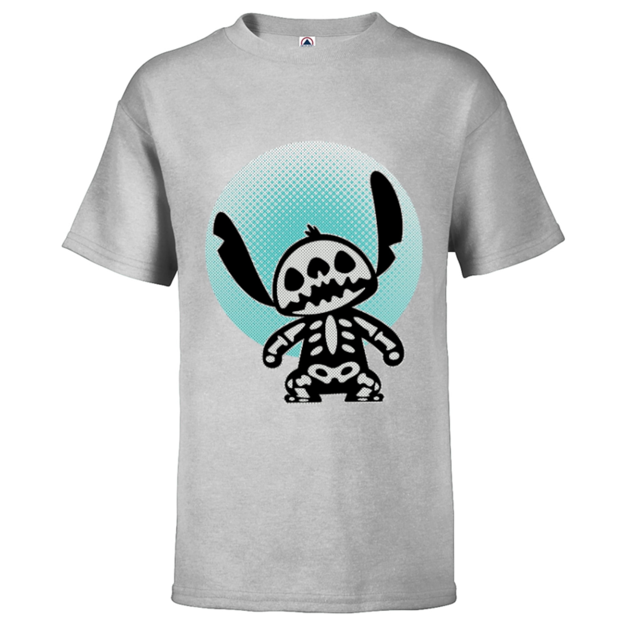 Disney Stitch Skeleton Halftone - Short Sleeve T-Shirt for Kids ...