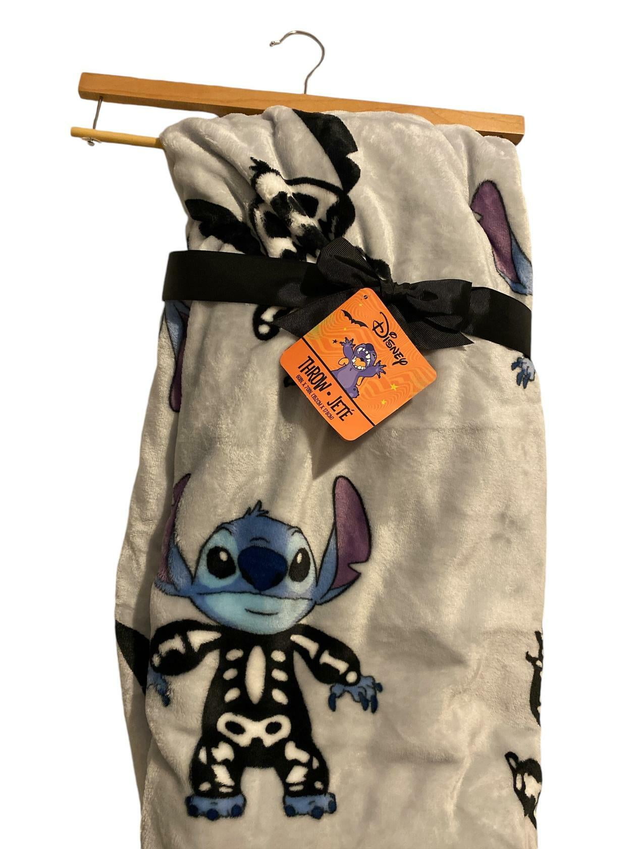 Disney Stitch Skeleton Halloween Fleece Throw Blanket, 60 x 70 in ...