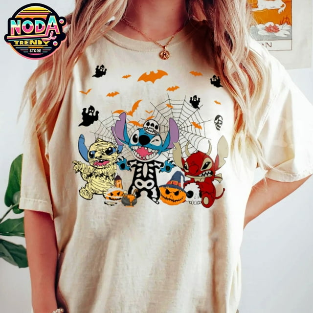 Disney Stitch Skeleton Mummy Halloween Costume Shirt Mickeys Not So