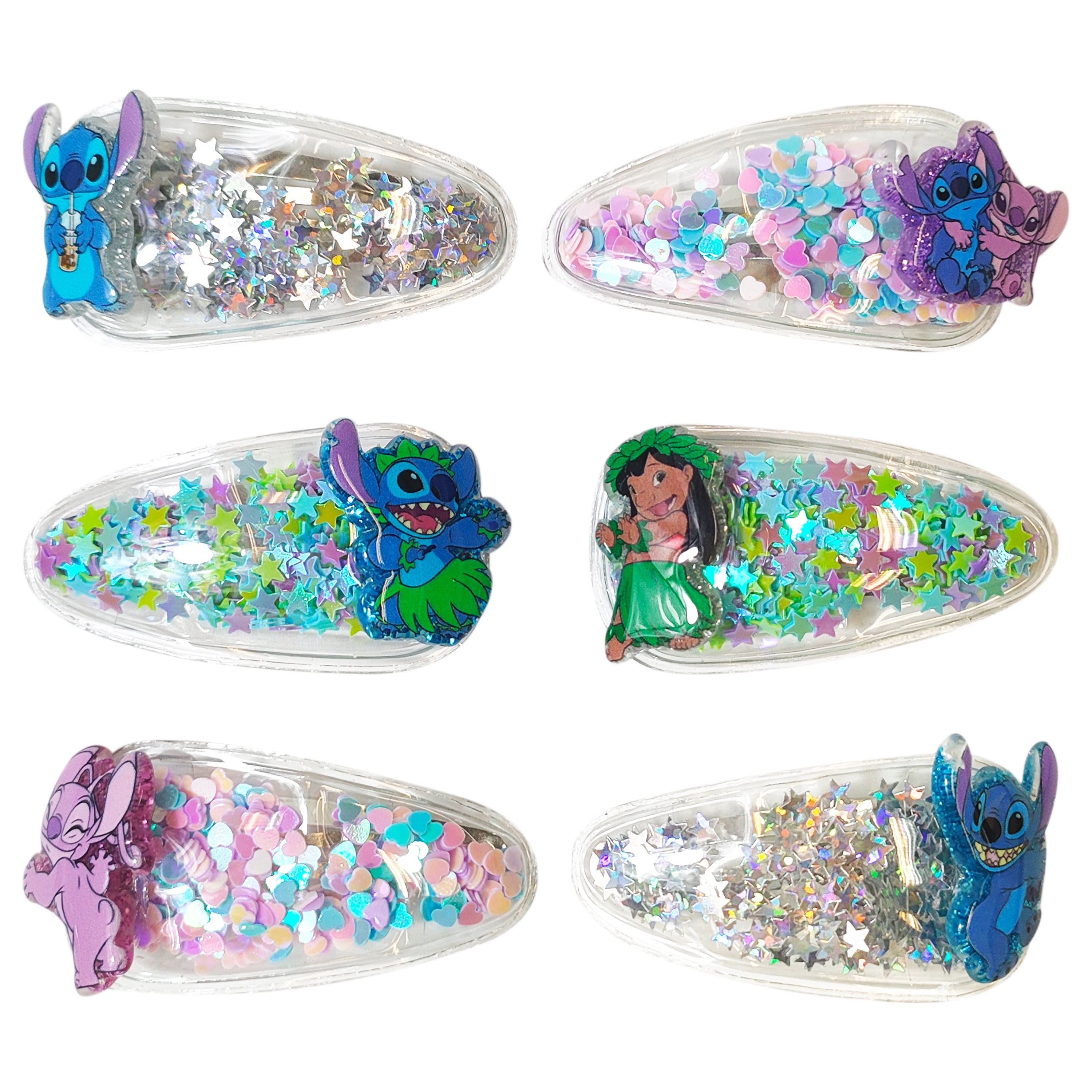 Disney Stitch Snap Hair Clips, Multicolor - Walmart.com