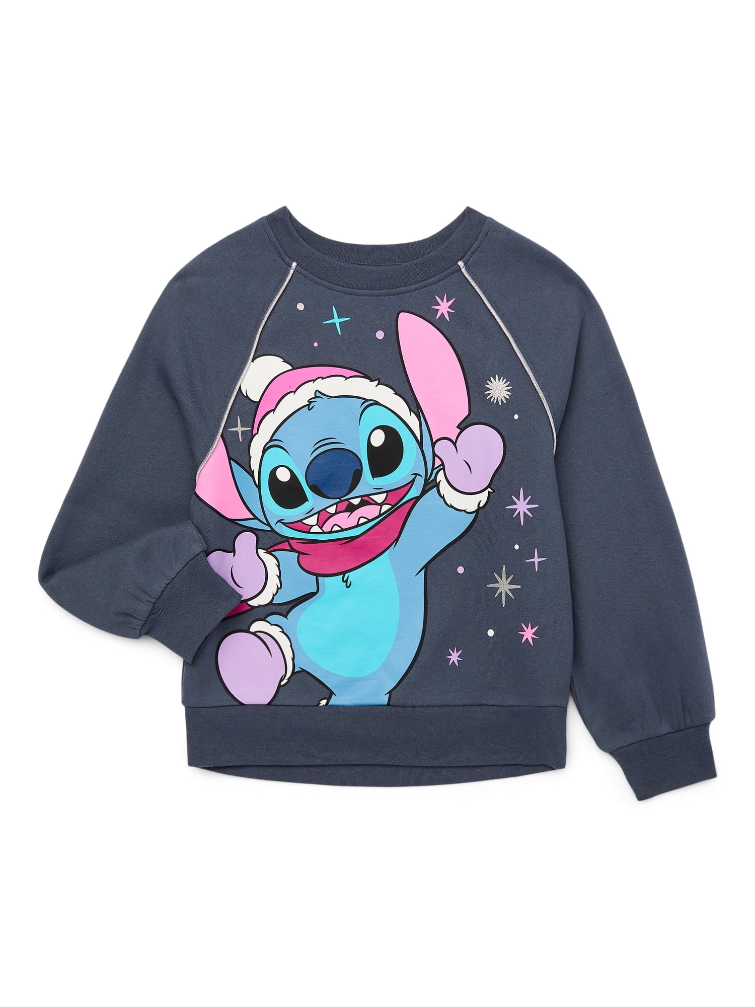Disney Stitch Snow Girls Pullover Fleece Sweatshirt, Sizes 4-16 ...