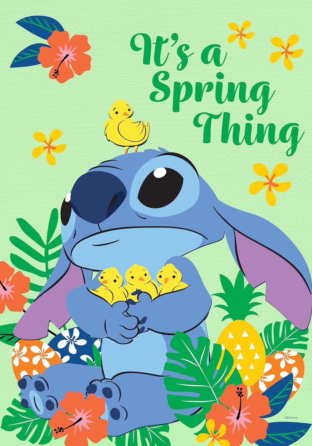 Disney Stitch Spring Chicks Garden Flag, Officially Licensed Disney ...