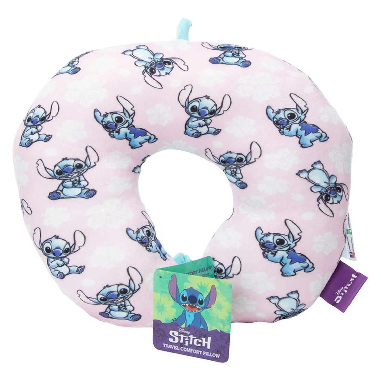 Disney Stitch Travel Pillow - Lilo And Stitch Pastel Dreams Light Pink ...