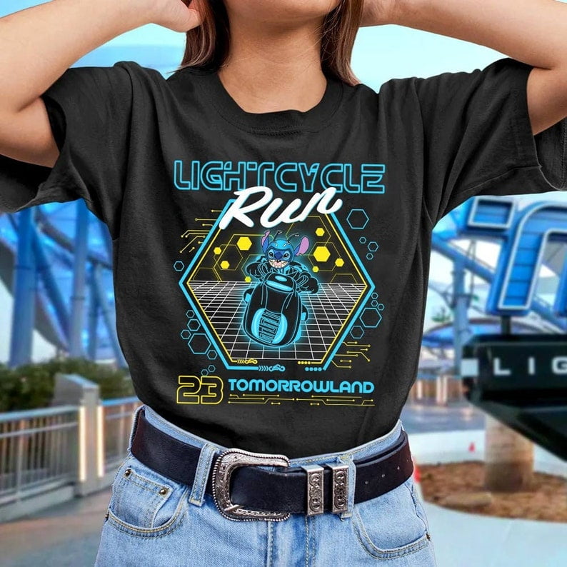 Disney Stitch Tron Lightcylce Run Tomorrowland 2023 Shirt, Disneyland ...