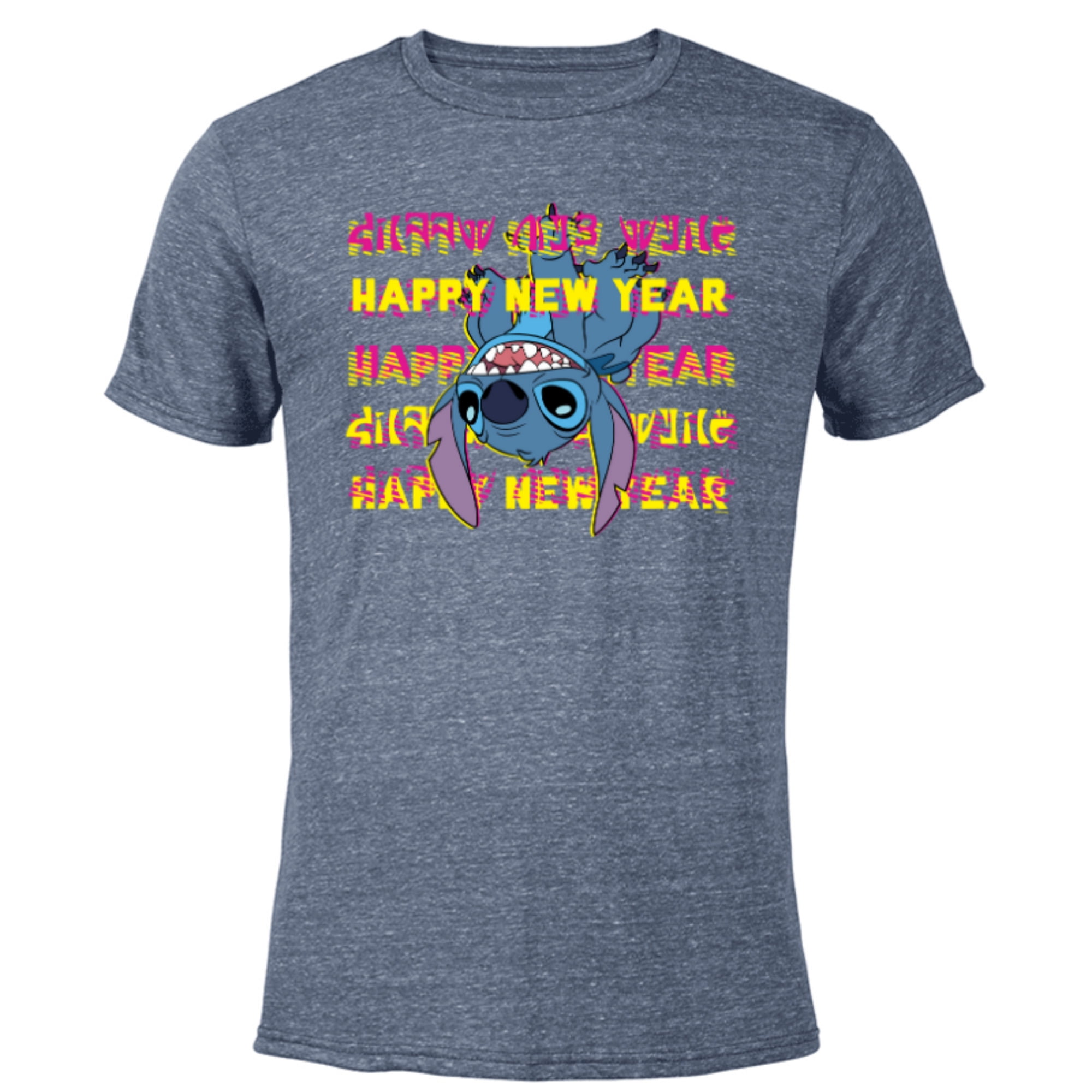 Disney Stitch Upside-Down Alien Language Happy New Year - Short Sleeve ...