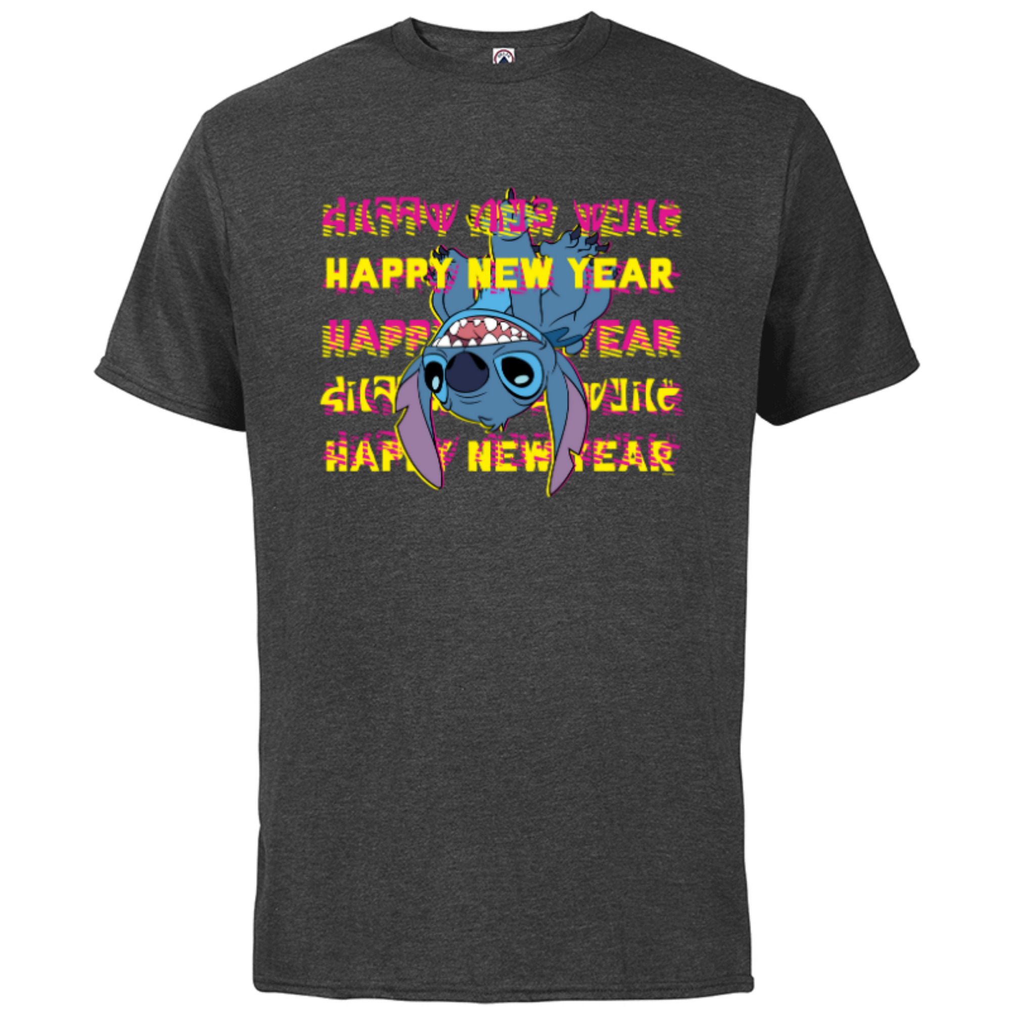 Disney Stitch Upside-Down Alien Language Happy New Year - Short Sleeve ...