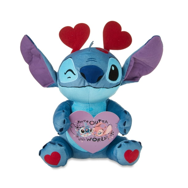 Disney Stitch Valentine Large Plush Stitch, 10-inch Stuffed Animal ...