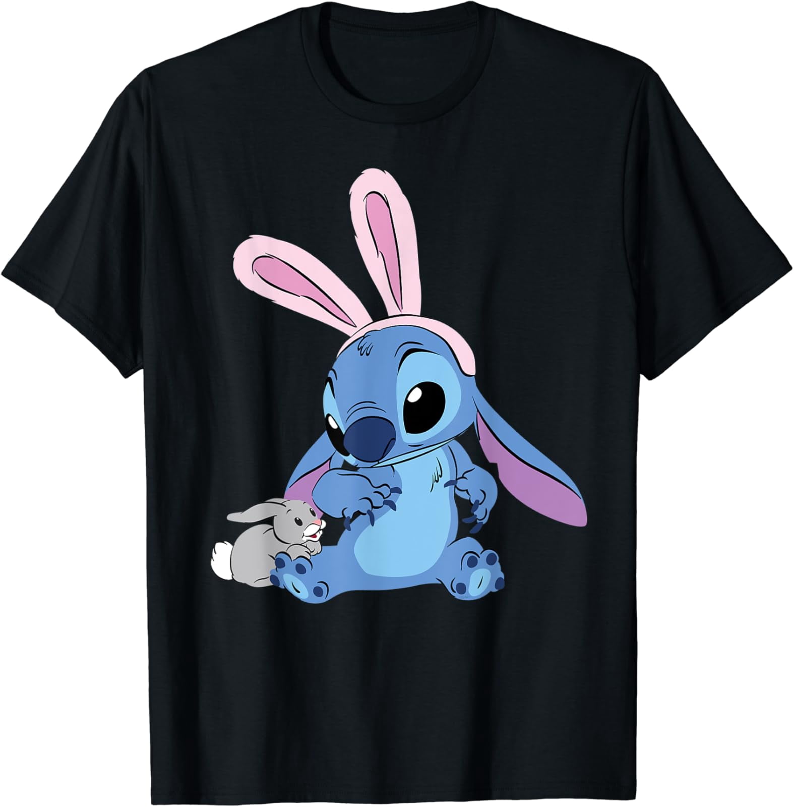 Disney Stitch With Easter Bunny Cute Holiday Basket T-Shirt - Walmart.com