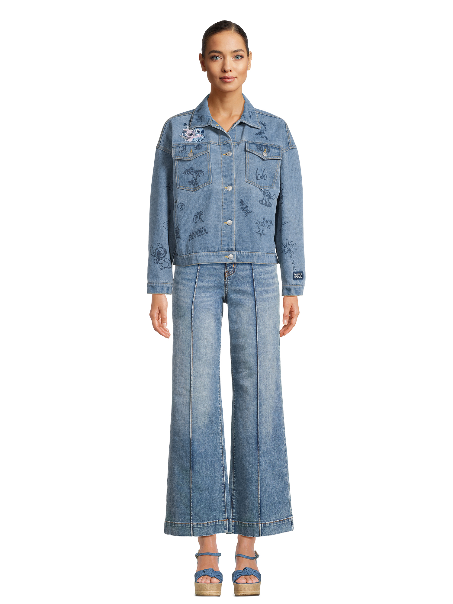 White Mark Women's Classic Denim Jacket - Walmart.com