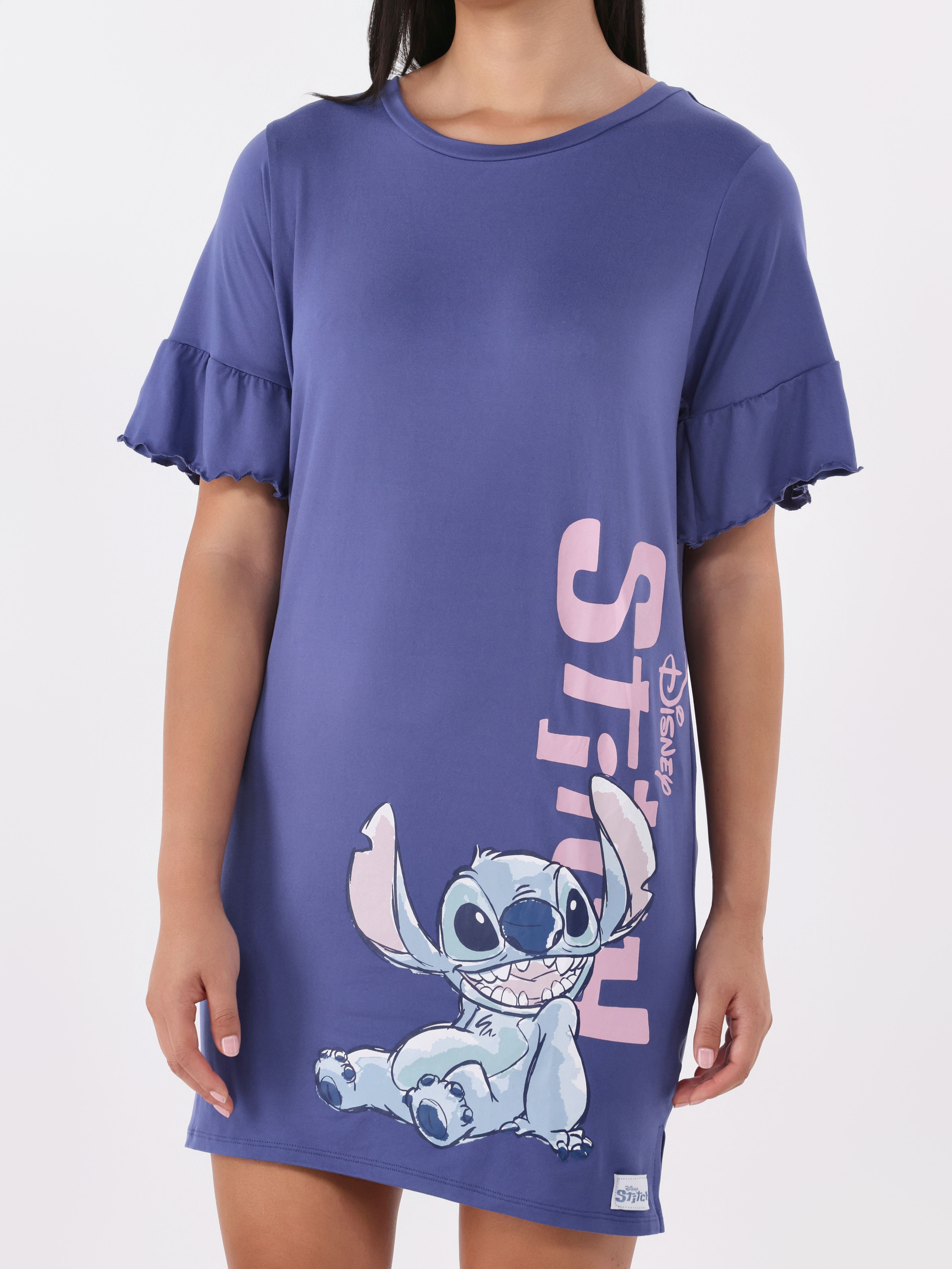 Brandclub - Disney Stitch Women's Sleep Shirt, Sizes XS-3X