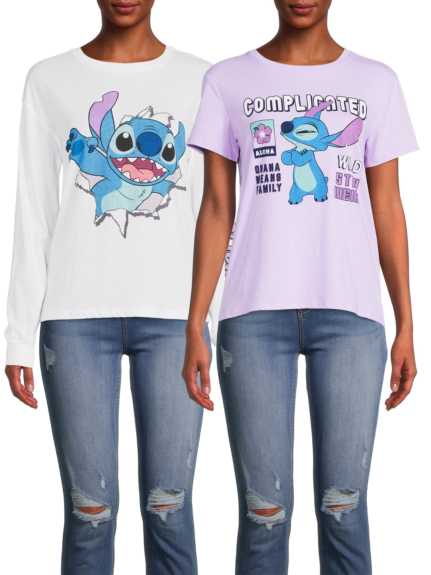 Disney Stitch Women's Top, 2-Pack - Walmart.com