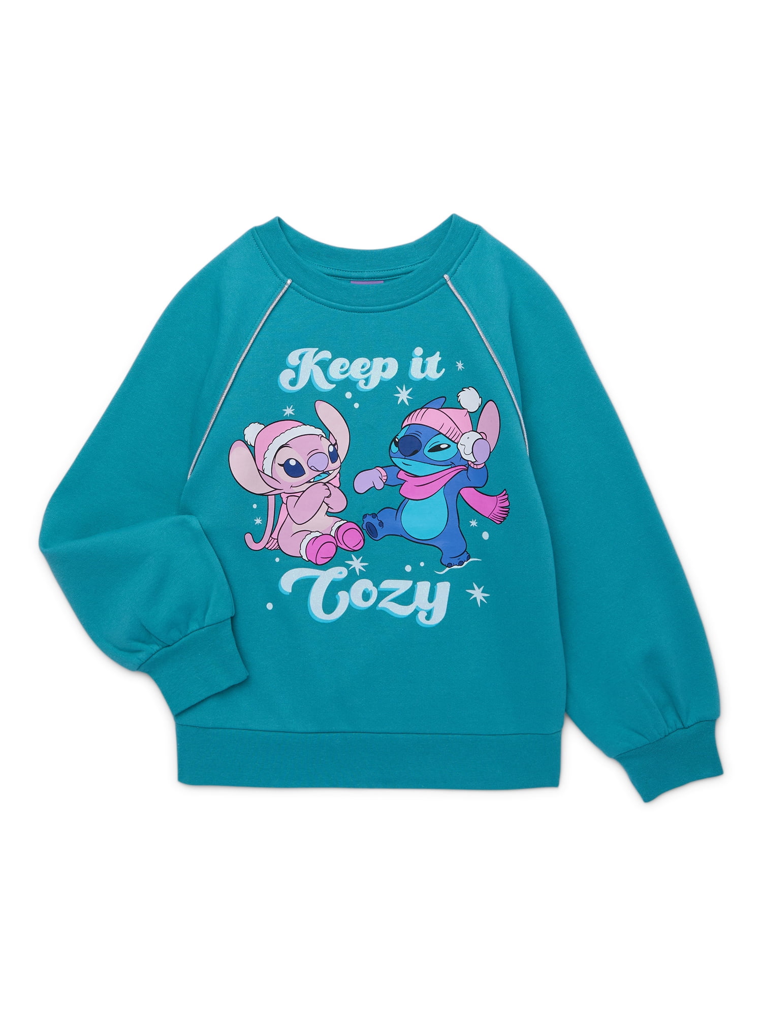 Disney Stitch and Angel Keep It Cozy Girls Pullover Fleece Sweatshirt ...