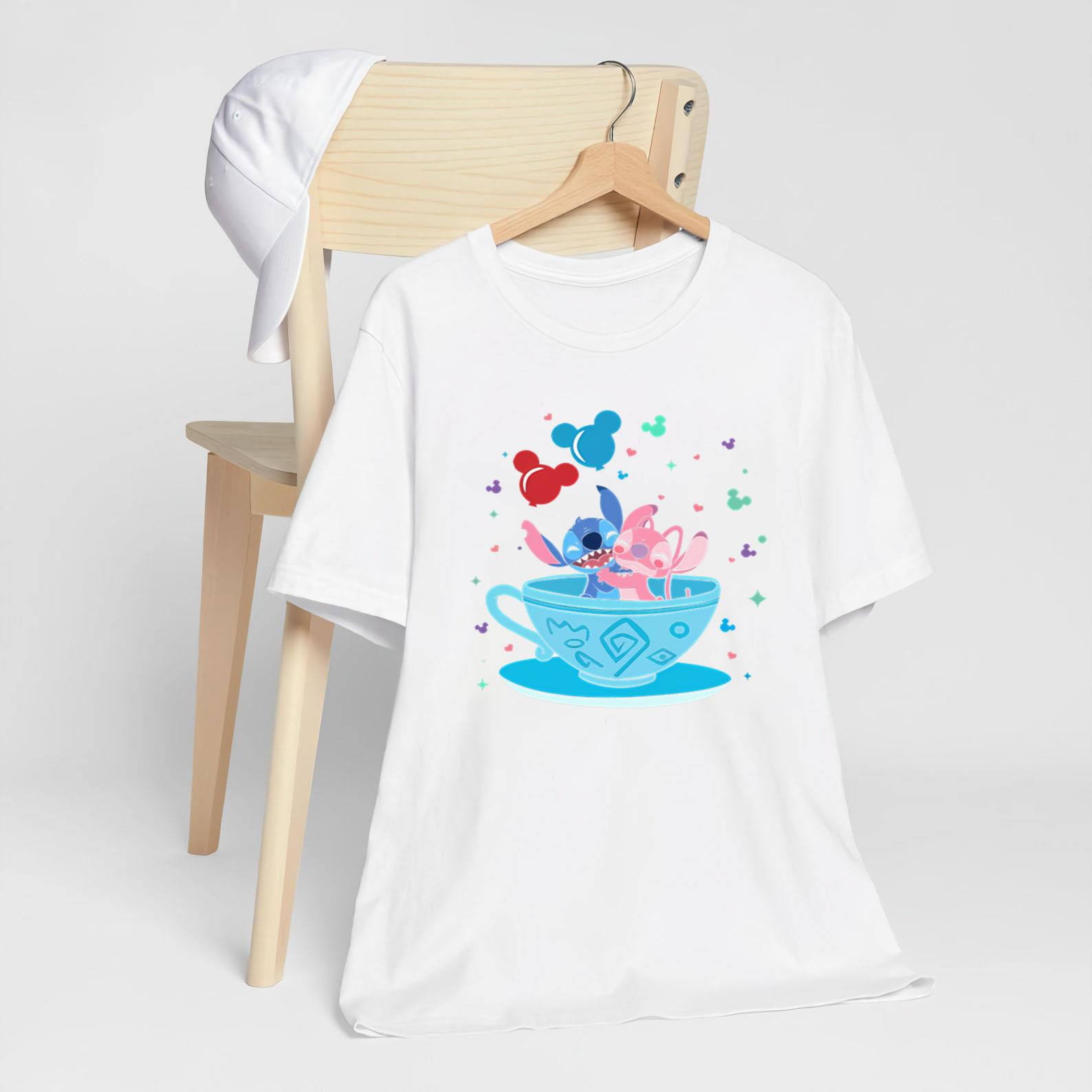 Disney Stitch and Angel Spinning Cup Teacup Shirt Unisex Adult Kid ...
