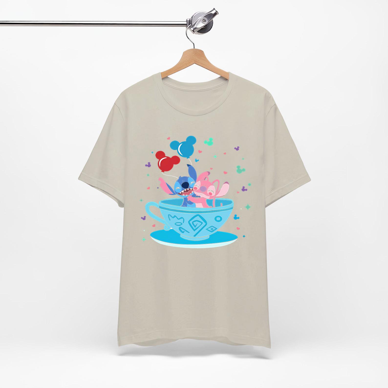 Disney Stitch and Angel Spinning Cup Teacup Shirt Unisex Adult Kid ...
