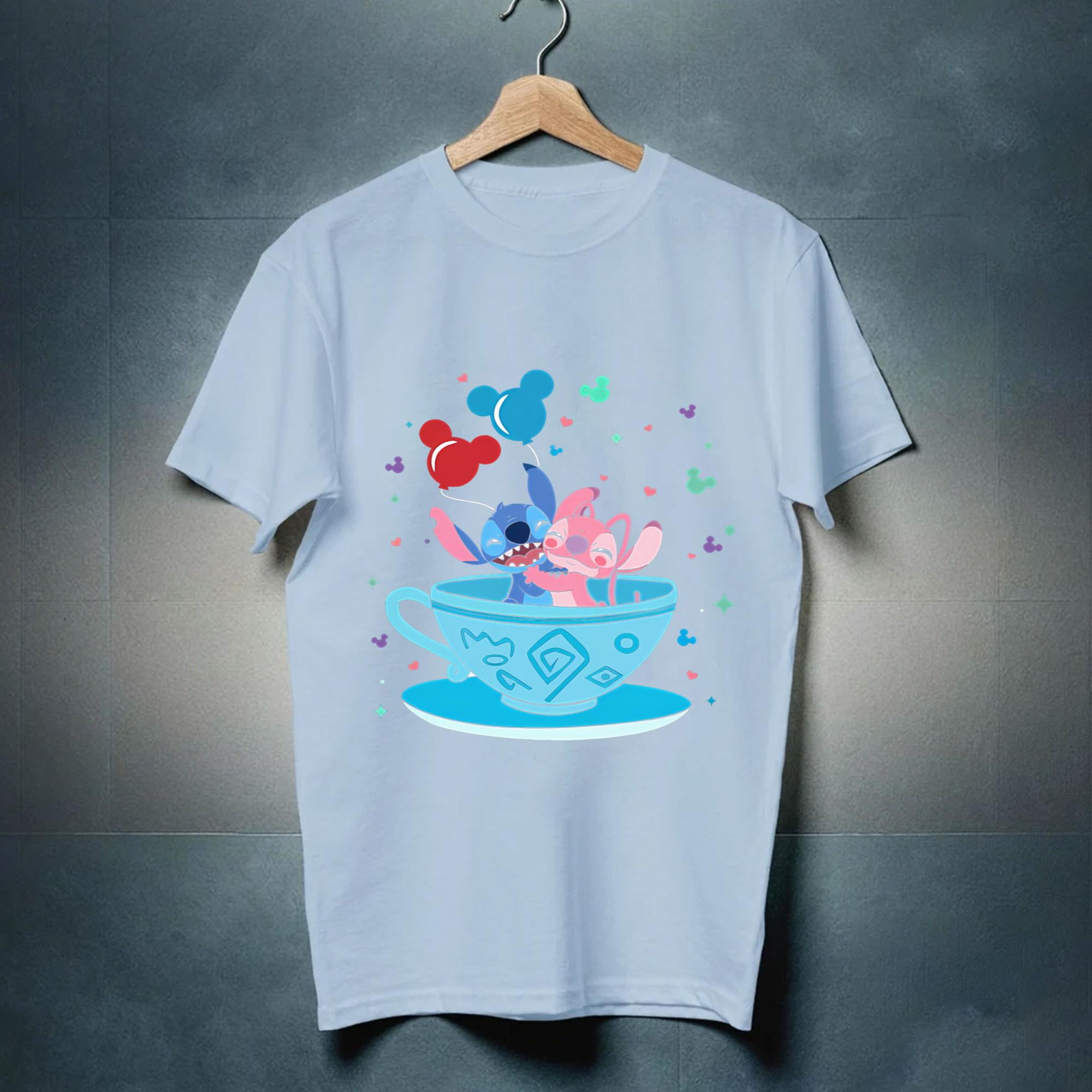 Disney Stitch and Angel Spinning Cup Teacup Shirt Unisex Adult Kid ...