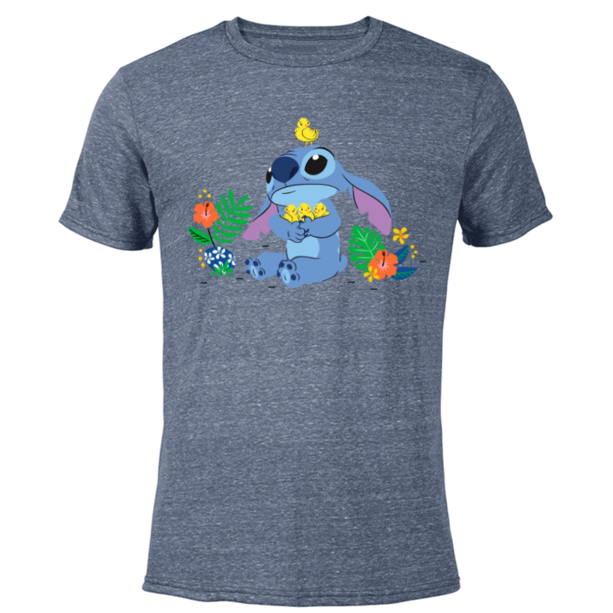 Disney Stitch and Baby Chicks Easter - Short Sleeve Blended T-Shirt for ...