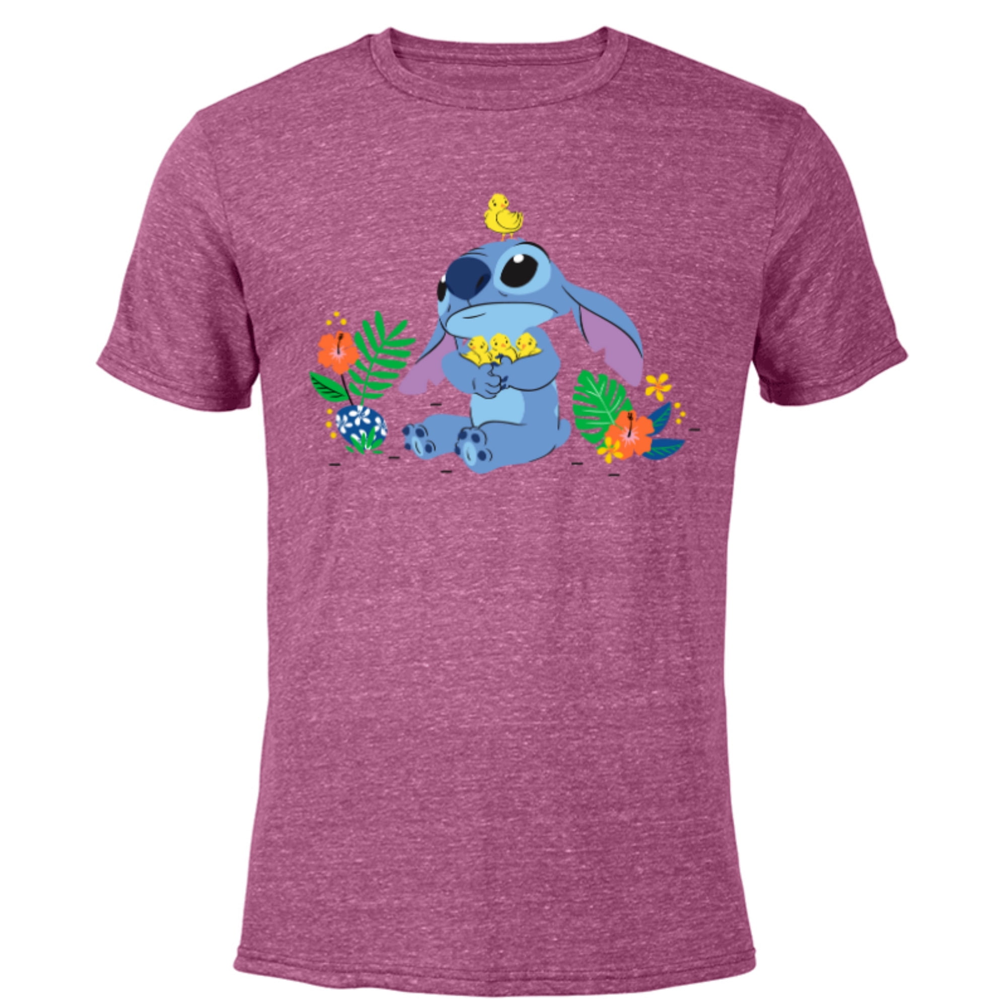 Disney Stitch and Baby Chicks Easter - Short Sleeve Blended T-Shirt for ...