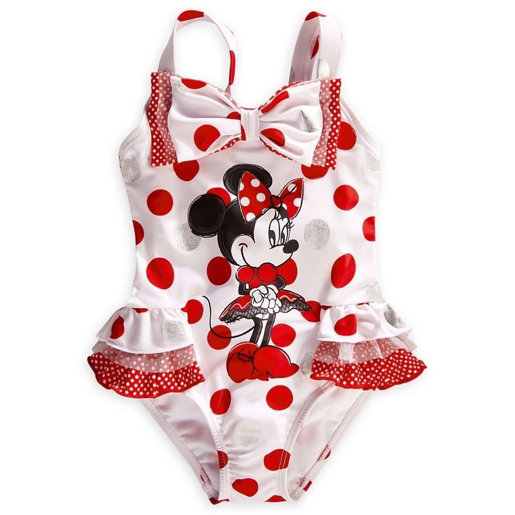 Disney Store 1 PC Deluxe Minnie Mouse Swimsuit Girl Size 4 - Walmart.com