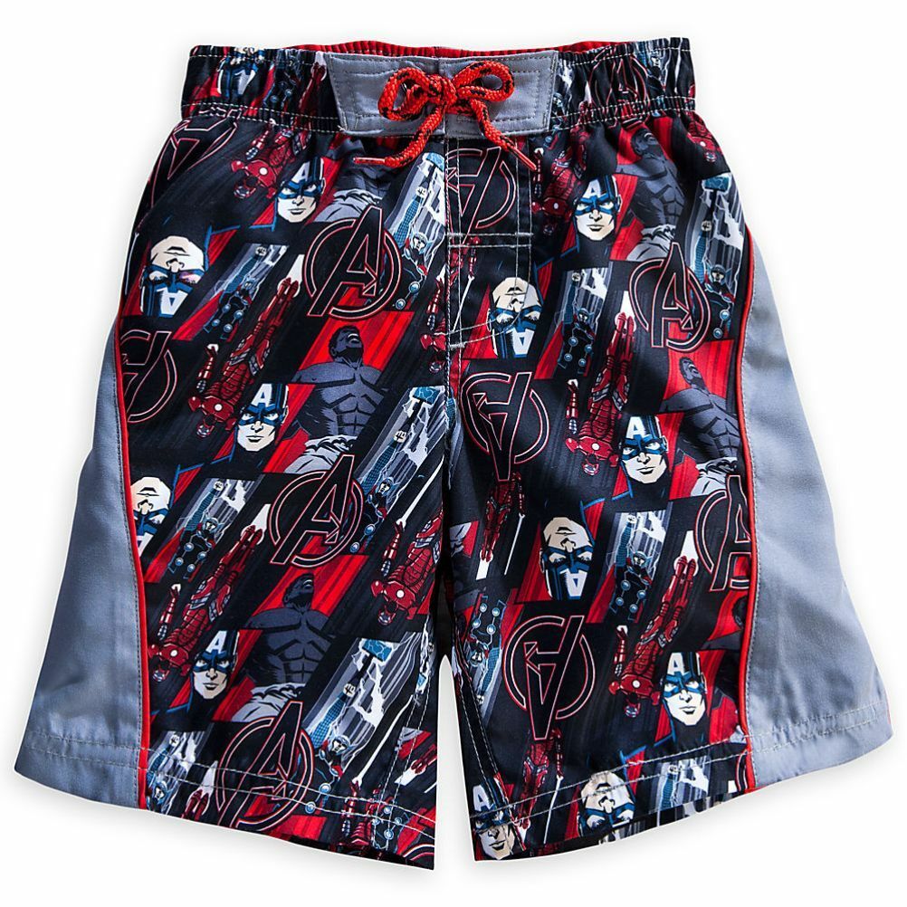 Disney Store Marvel Avengers Captain America Hulk Swim Trunks Boy Size ...