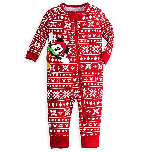 Disney Store Mickey Mouse Holiday Stretchie Sleeper Baby 18-24 Months ...