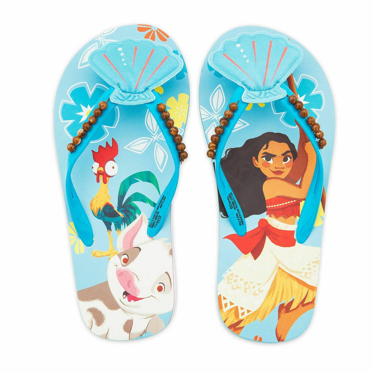 Disney Store Moana Flip Flops Sandals for Girls, Size 11/12 - Walmart.com
