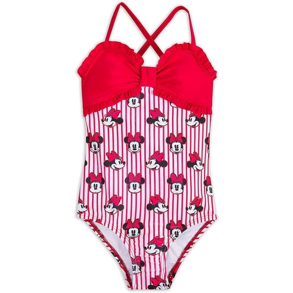 Disney Store One Piece Minnie Mouse Swimsuit Girl Size 5/6 - Walmart.com