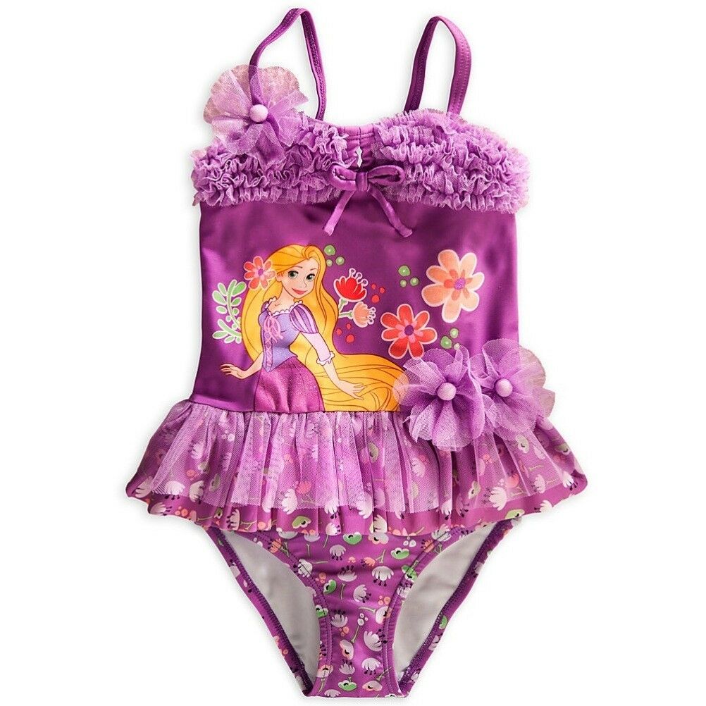 Disney Store Princess Tangled Rapunzel 2PC Deluxe Tankini Swimsuit Girl ...